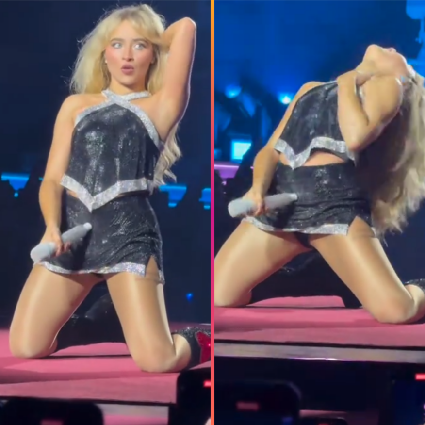 Sabrina Carpenter's suggestive strap-on pose is driving the internet wild - INTO